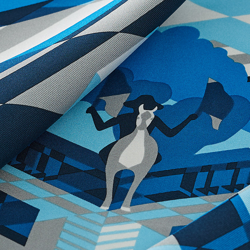Faubourg en Perspective pocket square 45 | Hermès Mainland China Faubourg en Perspective pocket square 45 | Hermès Mainland China